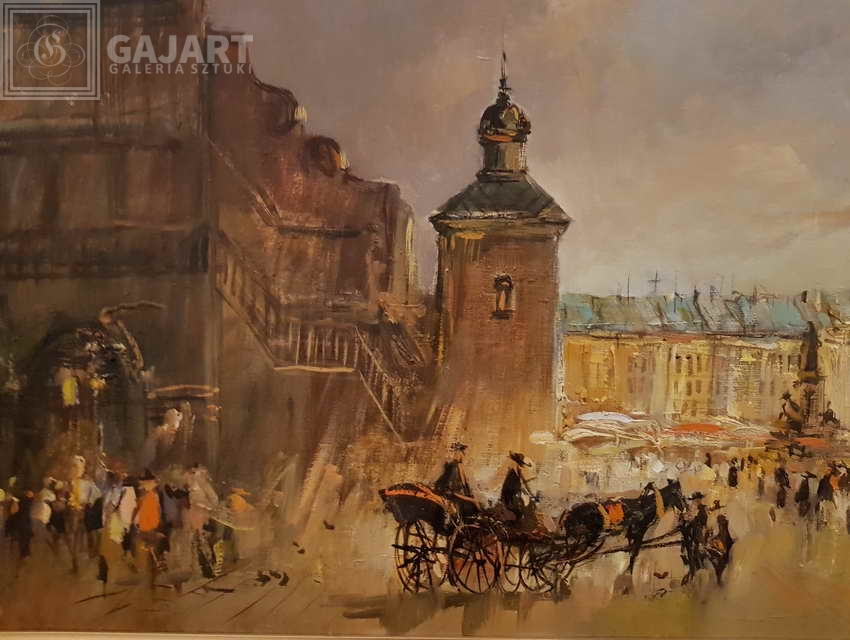 Kraków Plac Mariacki . Aleksander Kost - GajArt Galeria Sztuki